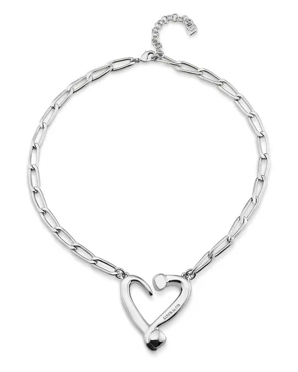 UNODE50 Heart Pendant Necklace - Silver