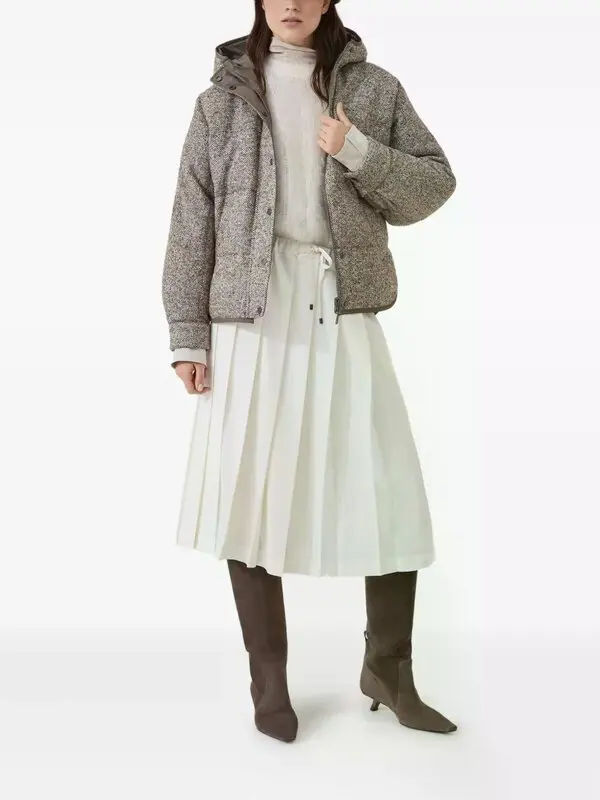 Brunello Cucinelli Chevron Flecked Down Jacket