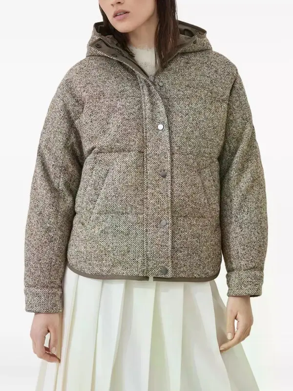 Brunello Cucinelli Chevron Flecked Down Jacket
