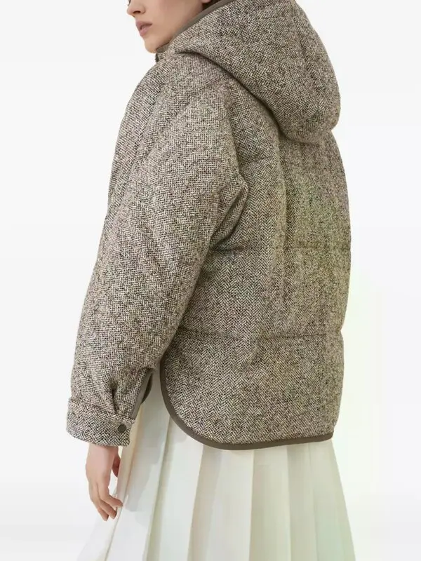 Brunello Cucinelli Chevron Flecked Down Jacket