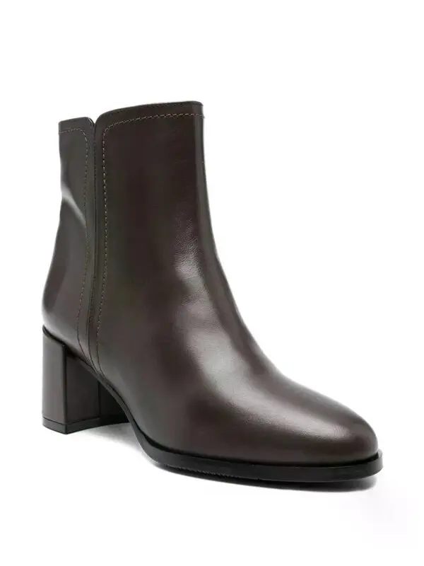 EVALUNA 70mm Zip-detail Block-heel Ankle Boots