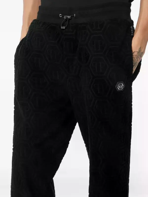 Philipp Plein Jacquard Monogram Track Pants - Black