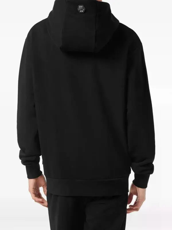 Philipp Plein Rhinestoned-skull Zip Hoodie