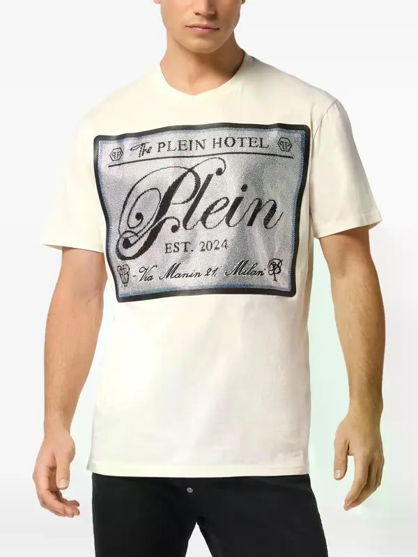Philipp Plein Logo Stones-embellished T-shirt