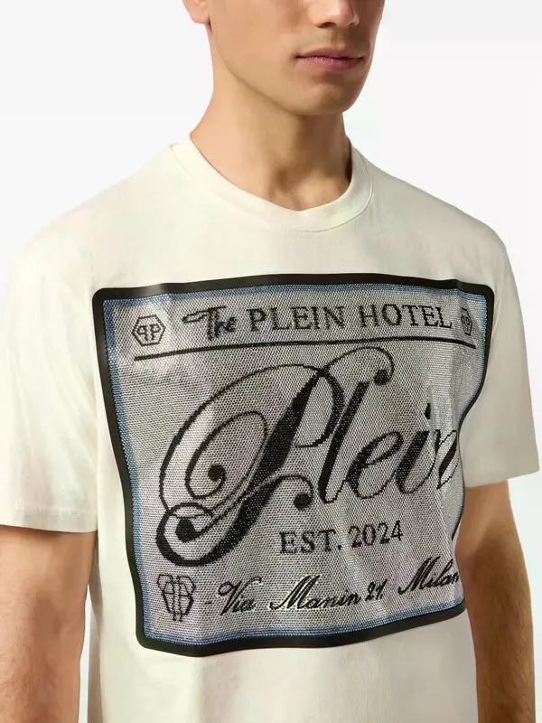 Philipp Plein Logo Stones-embellished T-shirt