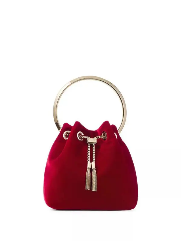 JIMMY CHOO Bon Bon Bucket Bag - Red