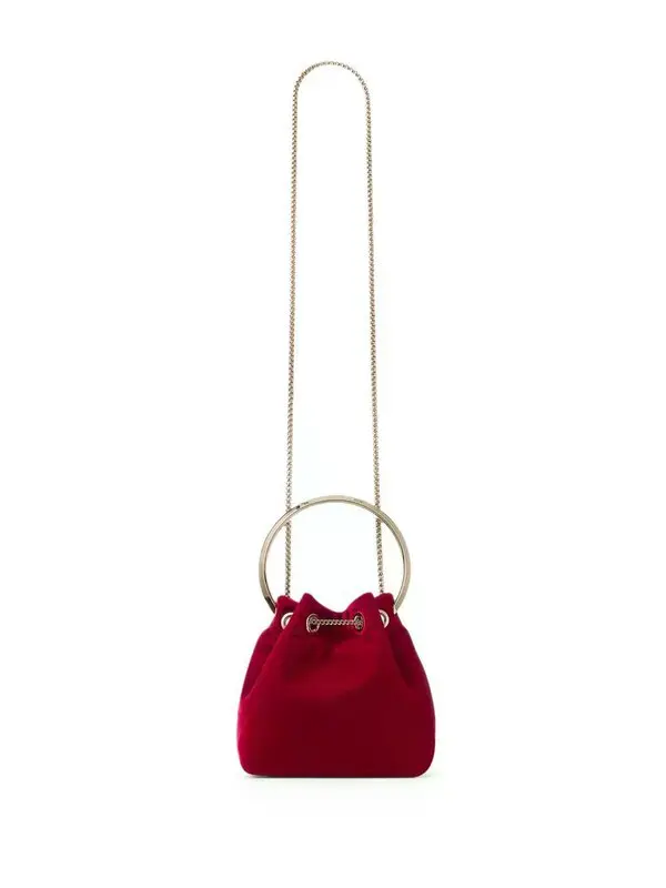 JIMMY CHOO Bon Bon Bucket Bag - Red