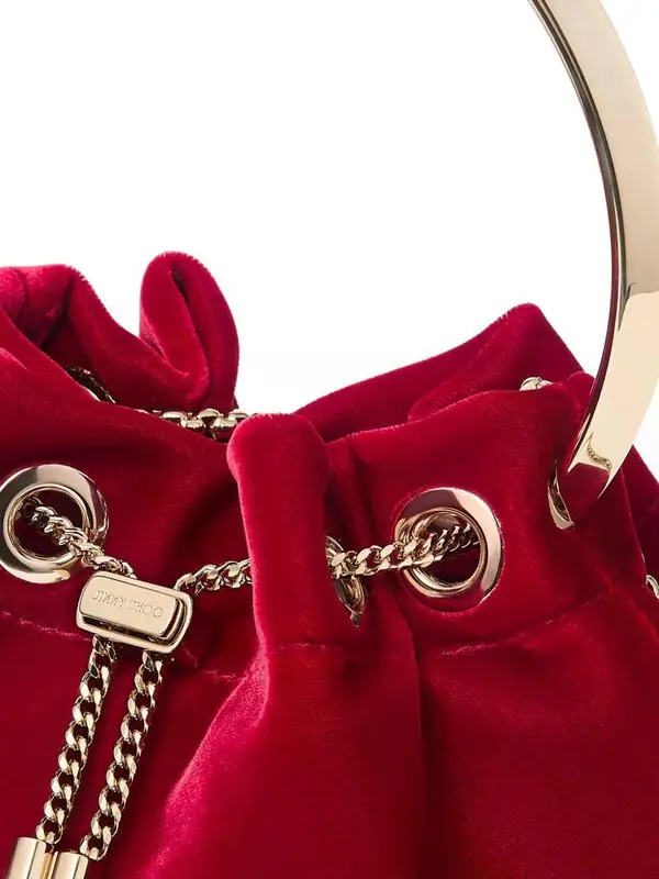 JIMMY CHOO Bon Bon Bucket Bag - Red