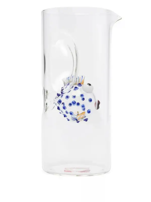 MASSIMO LUNARDON Parrot-fish Glass Jug - White