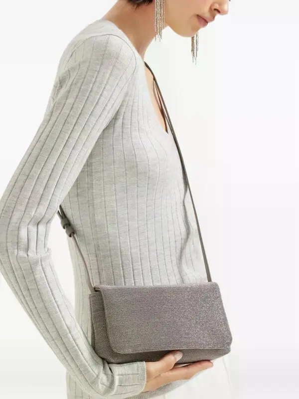 Brunello Cucinelli Monili Embellished Crossbody Bag