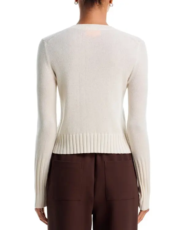 Guest In Residence Cashmere Shrunken Crewneck Sweater - Cream