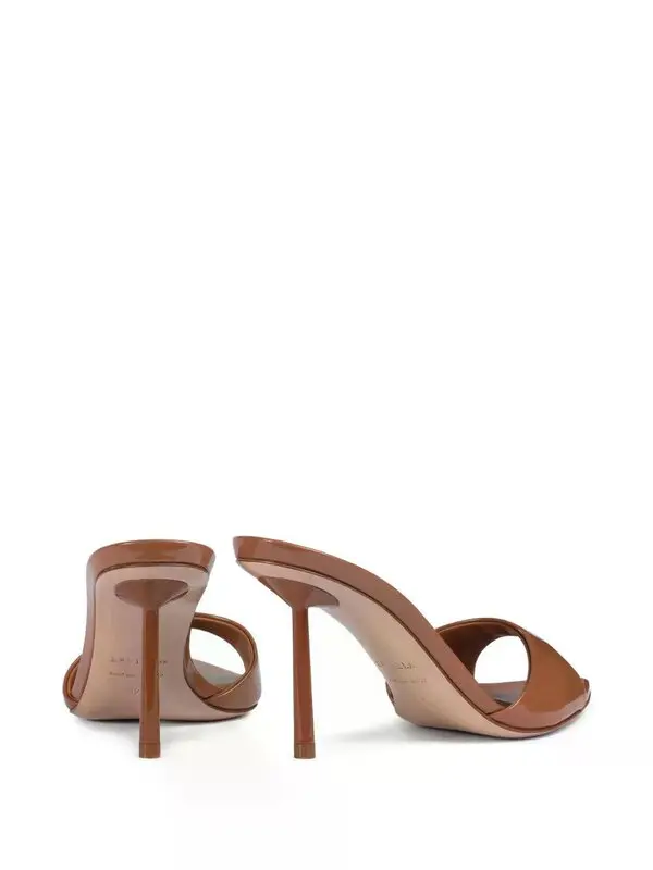 LE SILLA 80mm Bella Patent Leather Sandals - Brown