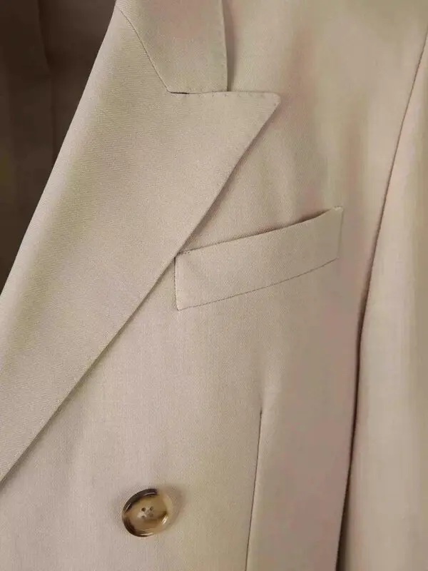 AMI Paris Double-breasted Wool Blazer - Neutrals