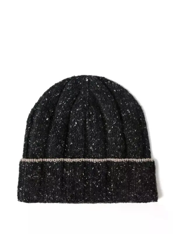 Brunello Cucinelli Rib-knit Cashmere Beanie - Black