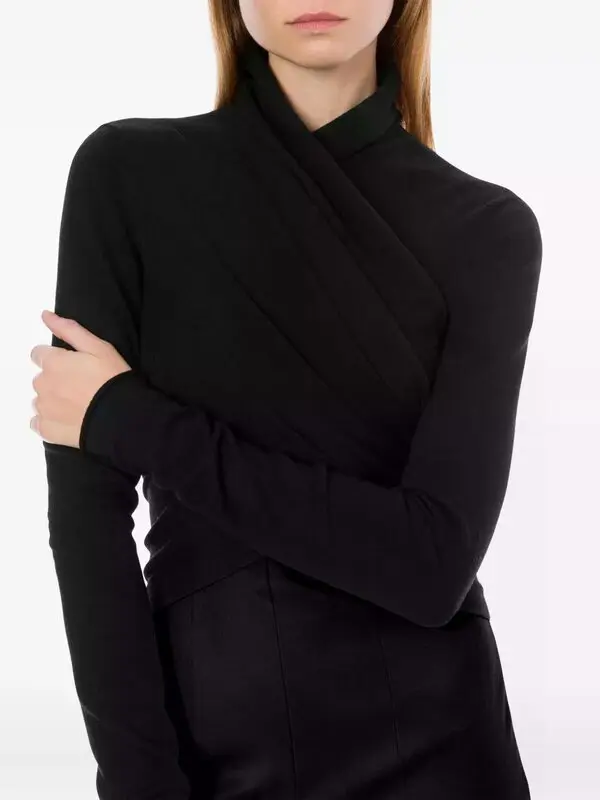 Alberta Ferretti Virgin Wool Wrap Jumper