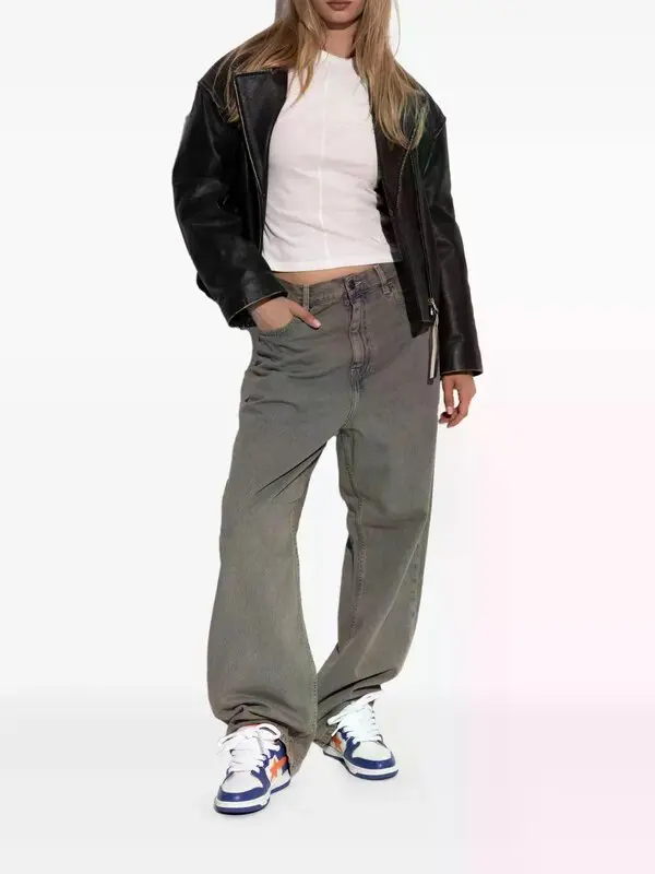 A BATHING APE Sta #3 Star-patch Leather Sneakers