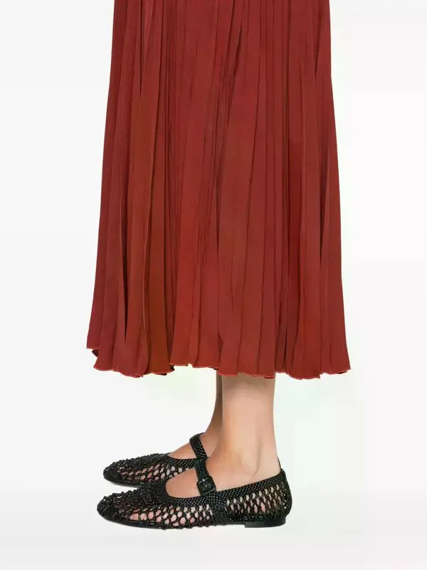 Farm Rio Pleated Midi Skirt