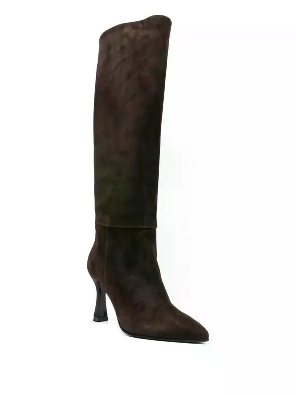 EVALUNA 90mm Suede Knee-high Boots