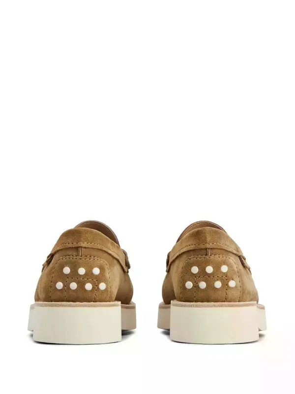 TOD'S Logo-debossed Suede Loafers