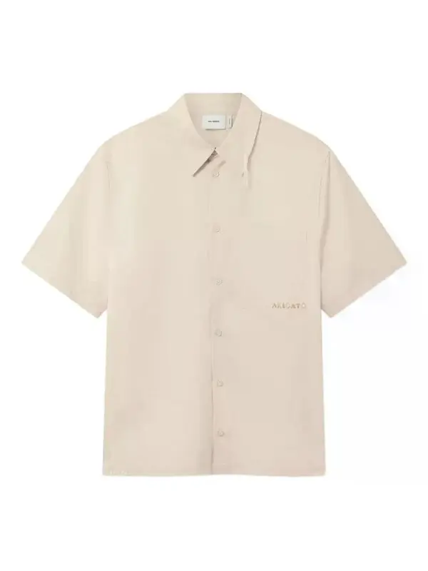 Axel Arigato Dylan Embroidered Pocket Shirt - Beige