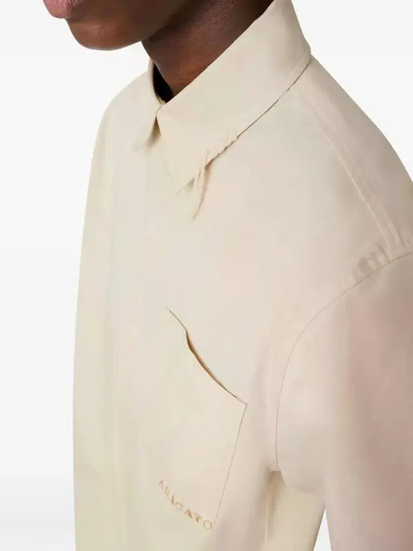 Axel Arigato Dylan Embroidered Pocket Shirt - Beige