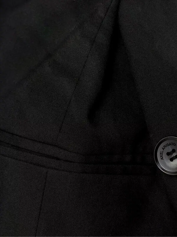 Axel Arigato Frayed Double-breasted Blazer - Black
