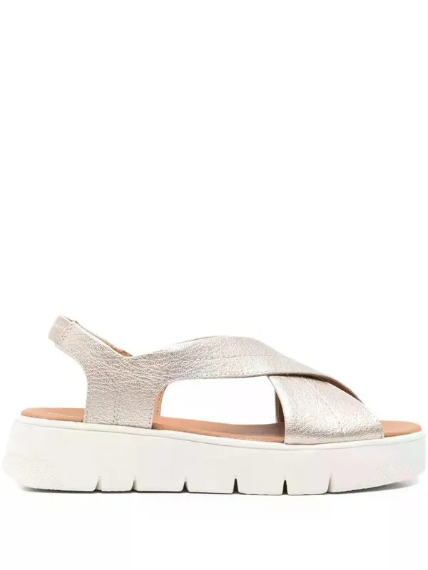 Geox 40mm Dandra Crossover Slingback Sandals - Gold