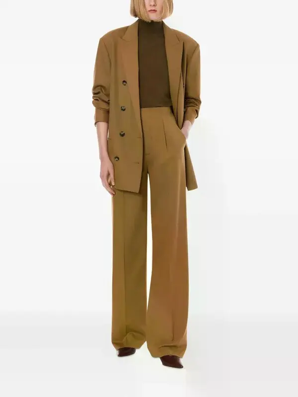 Alberta Ferretti Pleated High-waisted Trousers