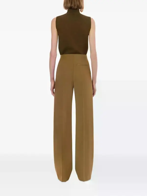 Alberta Ferretti Pleated High-waisted Trousers