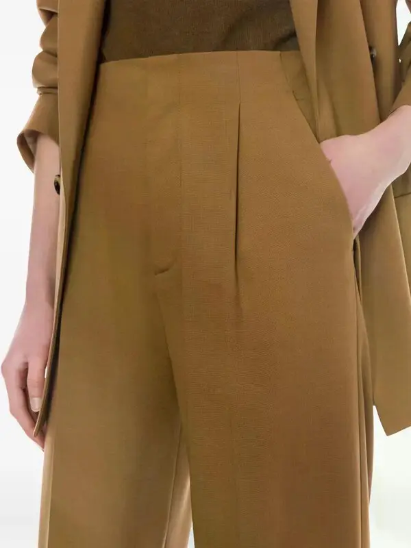 Alberta Ferretti Pleated High-waisted Trousers