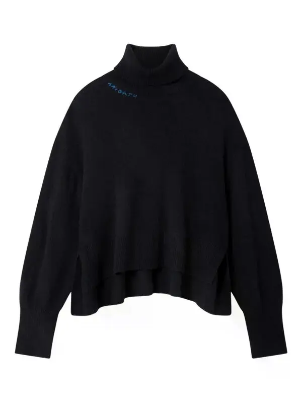 Axel Arigato Embroidered Turtleneck Wool-blend Sweater
