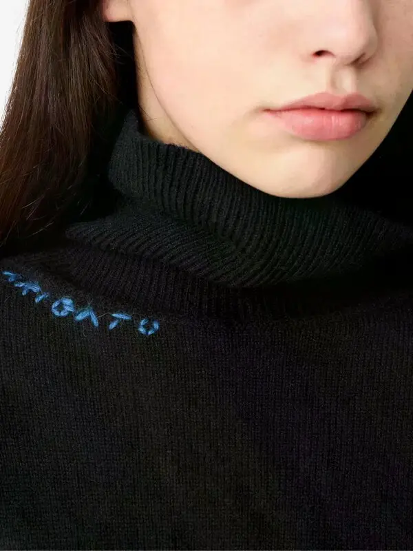 Axel Arigato Embroidered Turtleneck Wool-blend Sweater