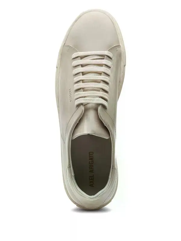 Axel Arigato Clean 90 Leather-detail Sneakers - Neutrals