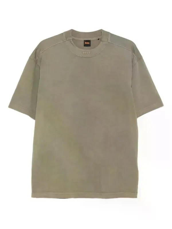 BOSS Logo-detail Crew-neck T-shirt - Green