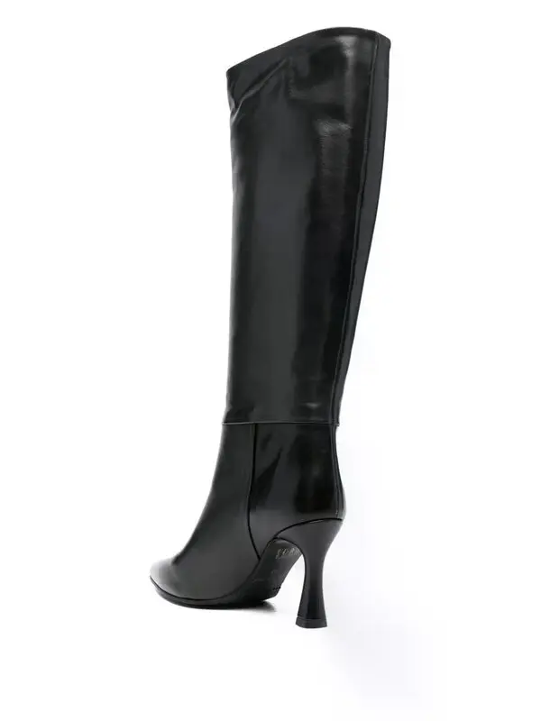 EVALUNA 90mm Pointed-toe Knee-high Leather Boots