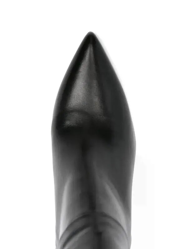 EVALUNA 90mm Pointed-toe Knee-high Leather Boots