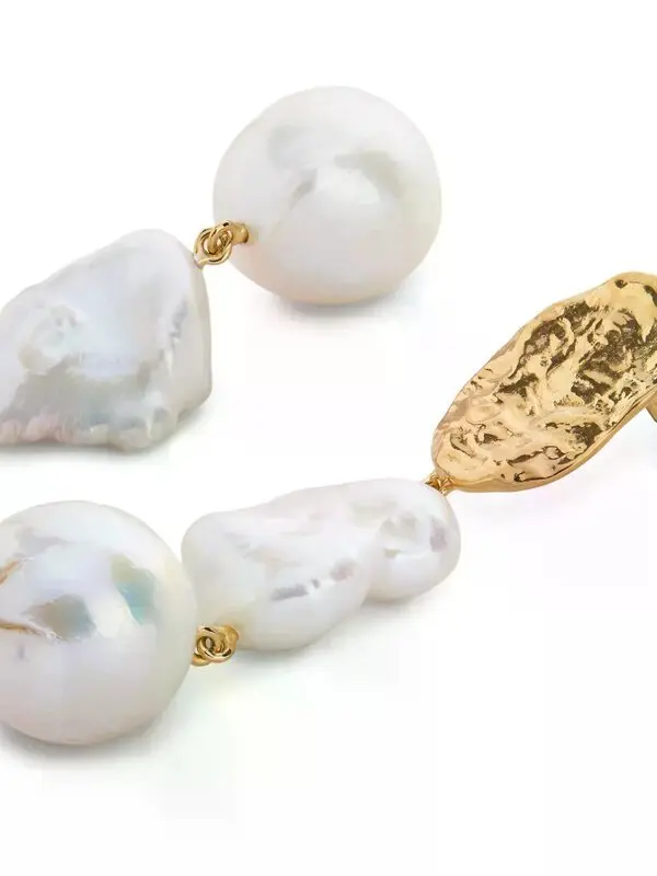 Monica Vinader Capri Vermeil Pearl Drop Earrings