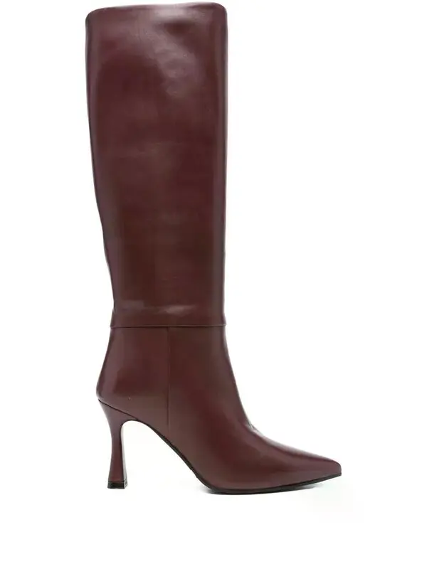 EVALUNA 80mm Pointed-toe Leather Boots