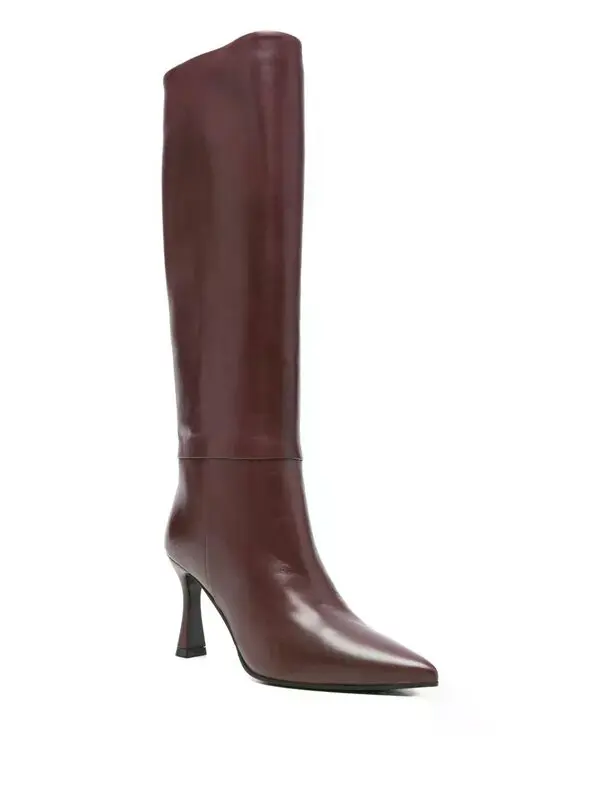 EVALUNA 80mm Pointed-toe Leather Boots