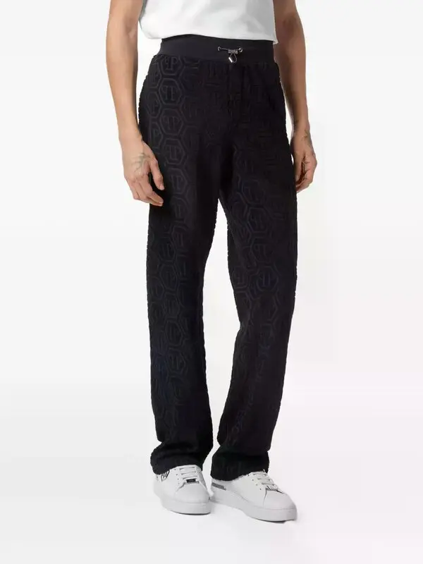 Philipp Plein Jacquard-monogram Track Pants - 24 Navy