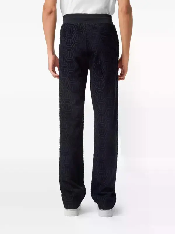 Philipp Plein Jacquard-monogram Track Pants - 24 Navy
