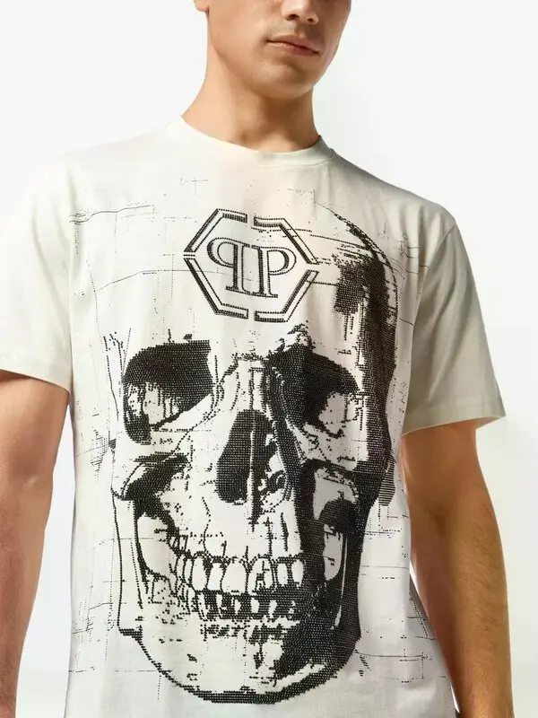 Philipp Plein Skull-embellished T-shirt - White