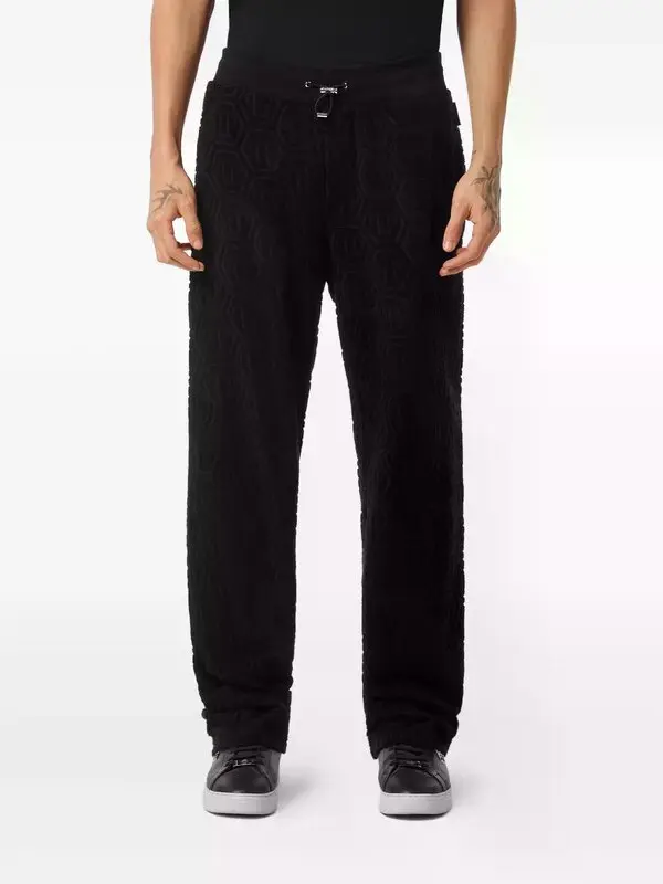 Philipp Plein Jacquard Monogram Track Pants - Black
