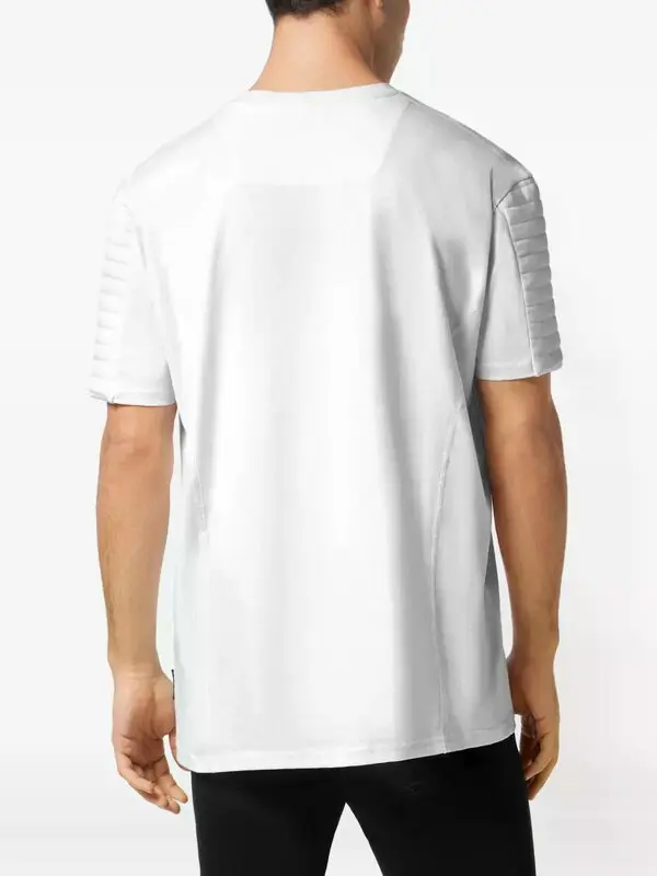 Philipp Plein Quilted-panel Round-neck T-shirt