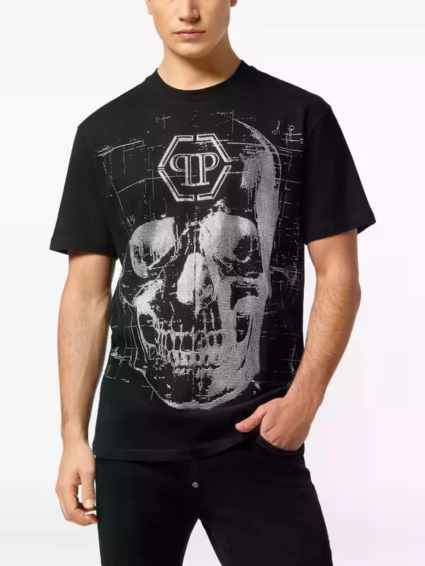 Philipp Plein Skull-embellished T-shirt - Black