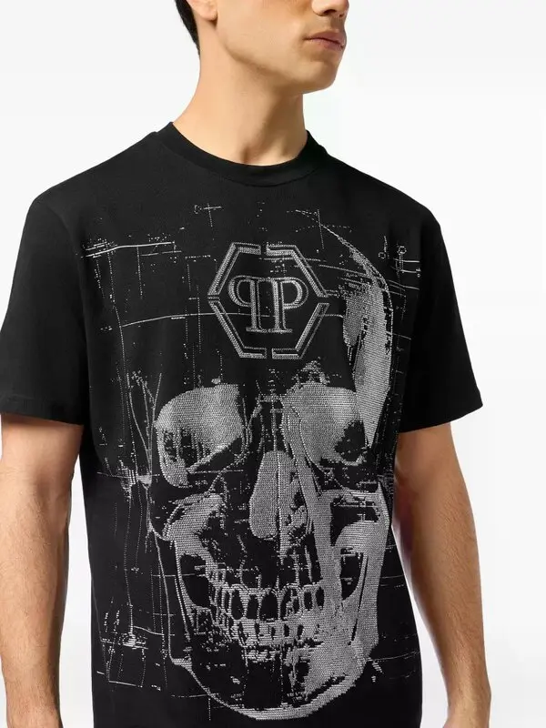Philipp Plein Skull-embellished T-shirt - Black