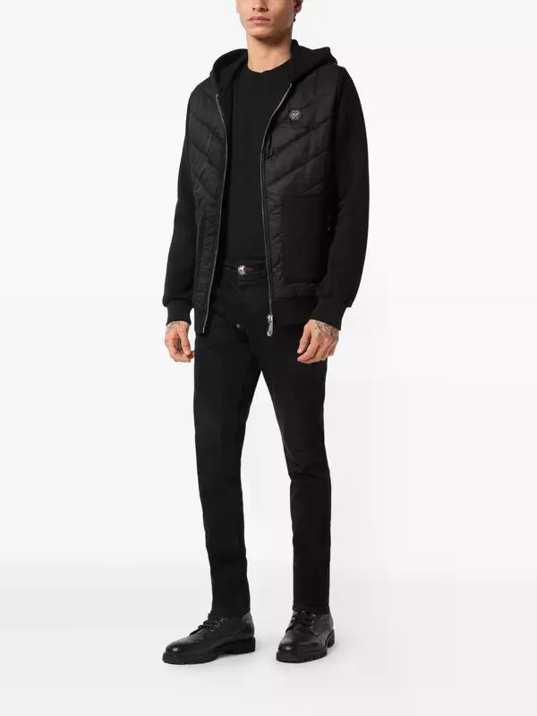 Philipp Plein Quilted Hooded Jacket