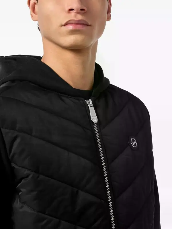 Philipp Plein Quilted Hooded Jacket