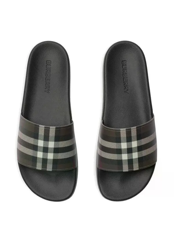 Burberry Check-print Slides