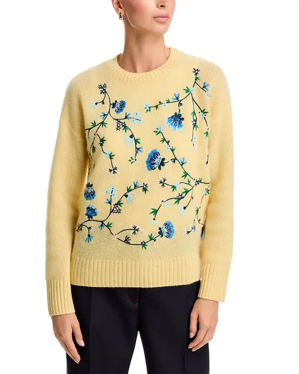 Bloomingdale'S Cashmere Crewneck Sweater - Straw Multi